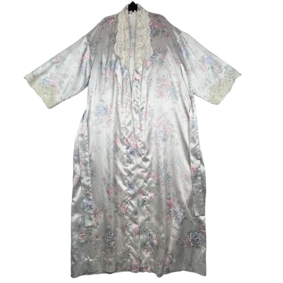 Sara Beth | Intimates & Sleepwear | Sara Beth Vintage Satin Floral Tie ...